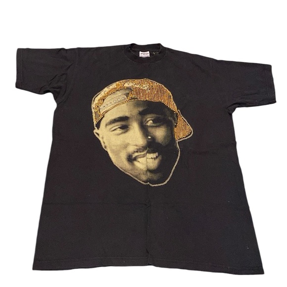 Unbranded | Shirts | Vintage 2pac Tupac Rap Tour Tupac With Gold Beaded ...